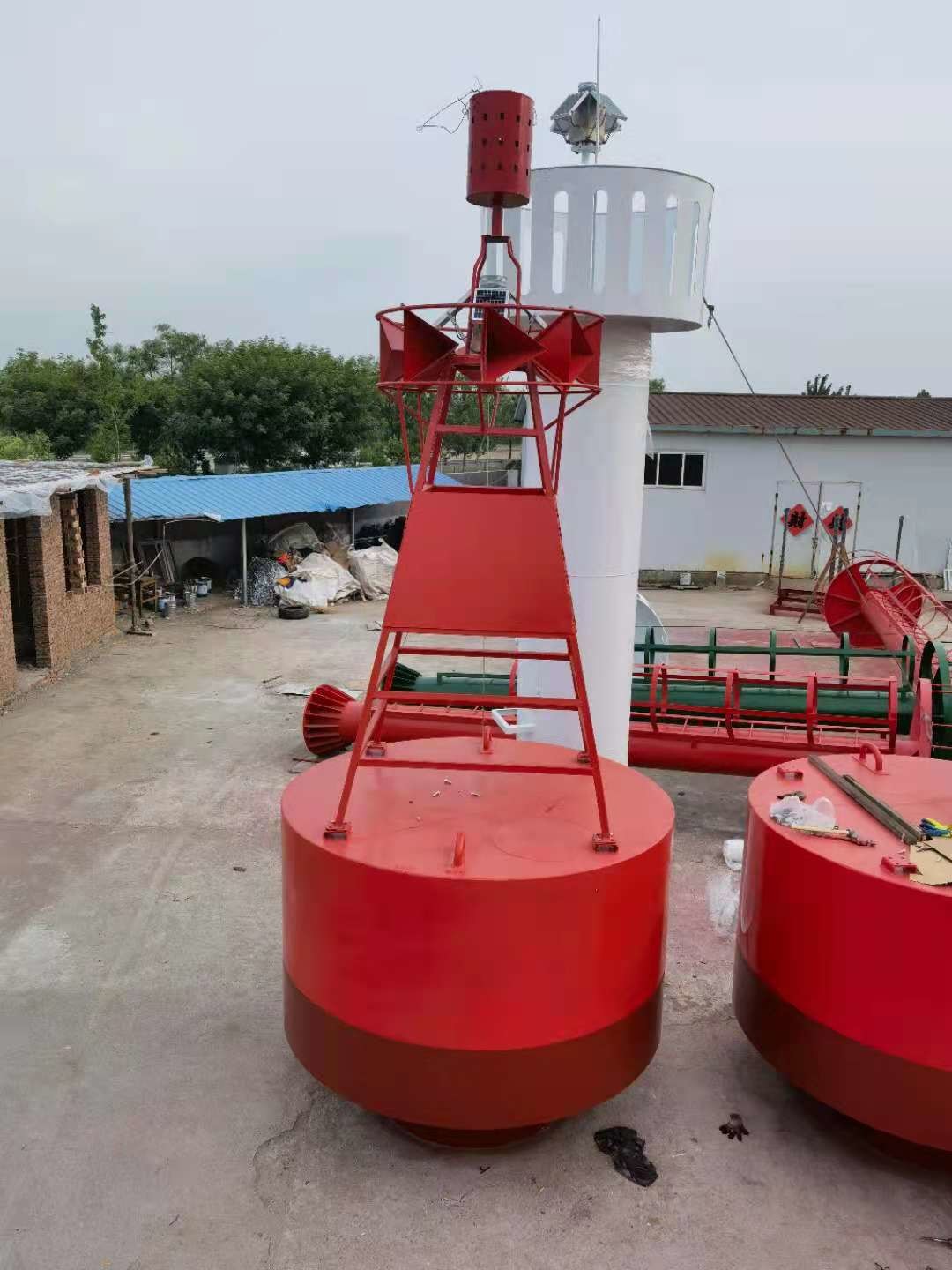 Anchor Chain Ocean Markers ทุ่นนำทางทางทะเล Floating Green Marker Buoy